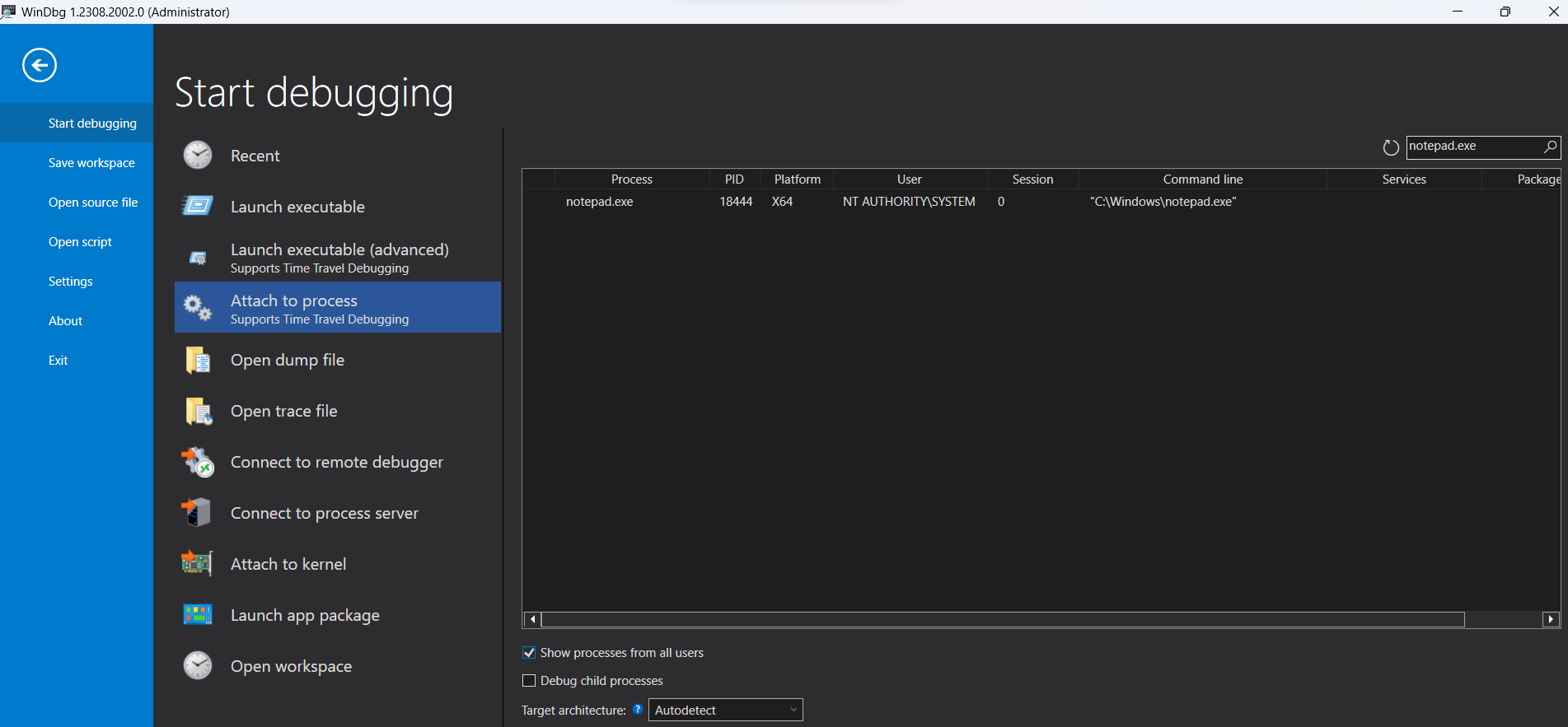 Attaching debugger immediately after process starts - Part 2 ...