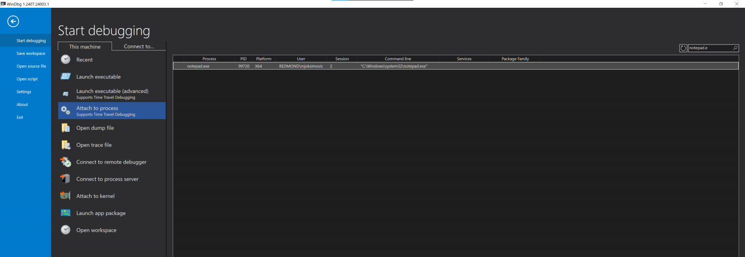 Attach debugger when process starts - UnstructedTech.com