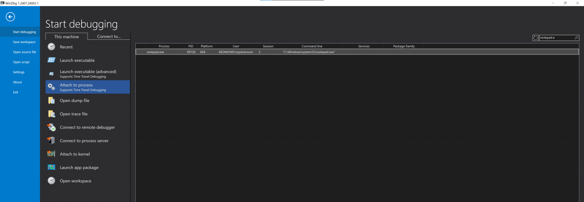 Attach debugger when process starts - UnstructedTech.com